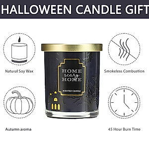 Pumpkin Scented Candle Gift Fall Halloween 10oz Soy Wax Jar Candles Premium Candle for Home (home)