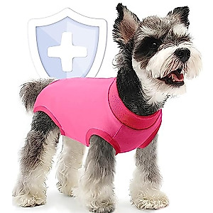 AOFITEE Dog Recovery Suit, Dog Surgical Recovery Suit for Female Dogs After Surgery, Breathable Dog Onesie for Surgery Abdominal Wounds, Dog Cone E-Collar Alternative for Male Female Anti Licking