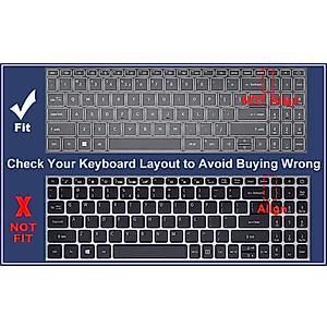 Keyboard Cover for 2024 2023 Acer Aspire Vero 15 15.6", Aspire 3 A315-24P A315-24PT A315-59 A315-510P, Aspire 5 A515-58M/58GM A515-57 A515-57G A515-57T A515-47 A515-48M 15.6" (Not Fit A515-46~A515-56)