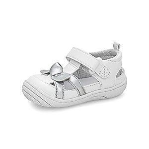 Stride Rite 360 Girls Mila Sandal, White, 3 Infant US