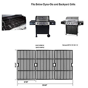 Uniflasy Grill Kits for DynaGlo DGF510SBP, DGF510SSP, DGF510SSP-D,Heat Plate and Cooking Grate for Backyard BY13-101-001-13, GBC1460W, GBC1461W, GBC1462W, GBC1059WB, BH13-101-099-01, BH14-101-099-01