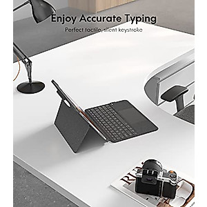 CHESONA Magnetic Detachable iPad Pro 12.9-inch (6th gen - 2022) Keyboard Case, Multi-Touch Trackpad, 7-Color Backlit, Magnetic Bluetooth Keyboard with Kickstand for iPad Pro 12.9 6th/5th/4th/3rd Gen