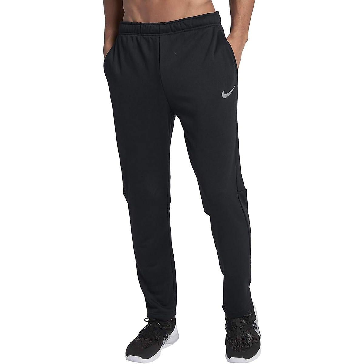 Nike Men's Dri-FIT Training Pants (as1, Alpha, m, Regular, Regular, Black/White)