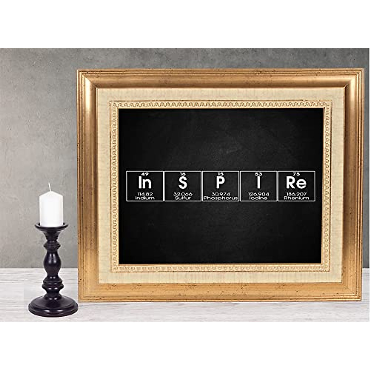 Inspire Periodic Table of Elements Print, 14"x11" Unframed Inspirational Science Poster, Chemistry Art Ideal for Science Lab, Classroom or Home Decor