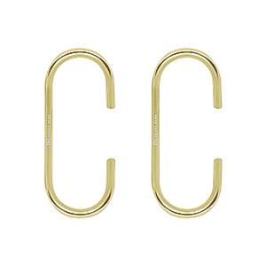 Neatly Made C Hooks for Hanging Clothes, Accessories and Outdoor Use - Ideal Closet Organizer Hooks to Transform Wardrobe, Set of 2 Champagne Gold Hooks