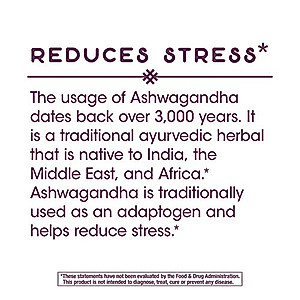 Nature's Way Ashwagandha Reduces Stress* Adaptogenic* Vegan 60 Capsules