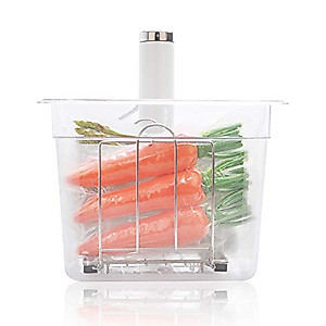 EVERIE Weighted Sous Vide Rack Divider, Improved Vertical Mount Stops Wobbling, 5 Detachable Stainless Steel Dividers and 2 Built-in Holder Dividers