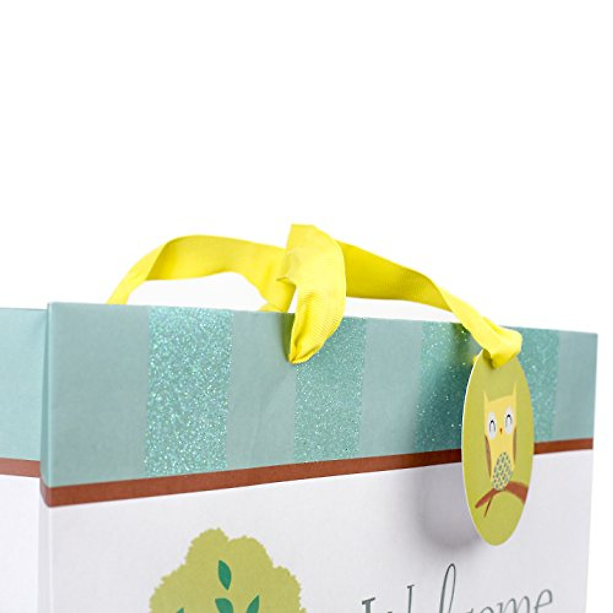 Hallmark 15" Extra Large Baby Gift Bag with Tissue Paper (Woodland Animals) for Baby Showers, New Parents and More