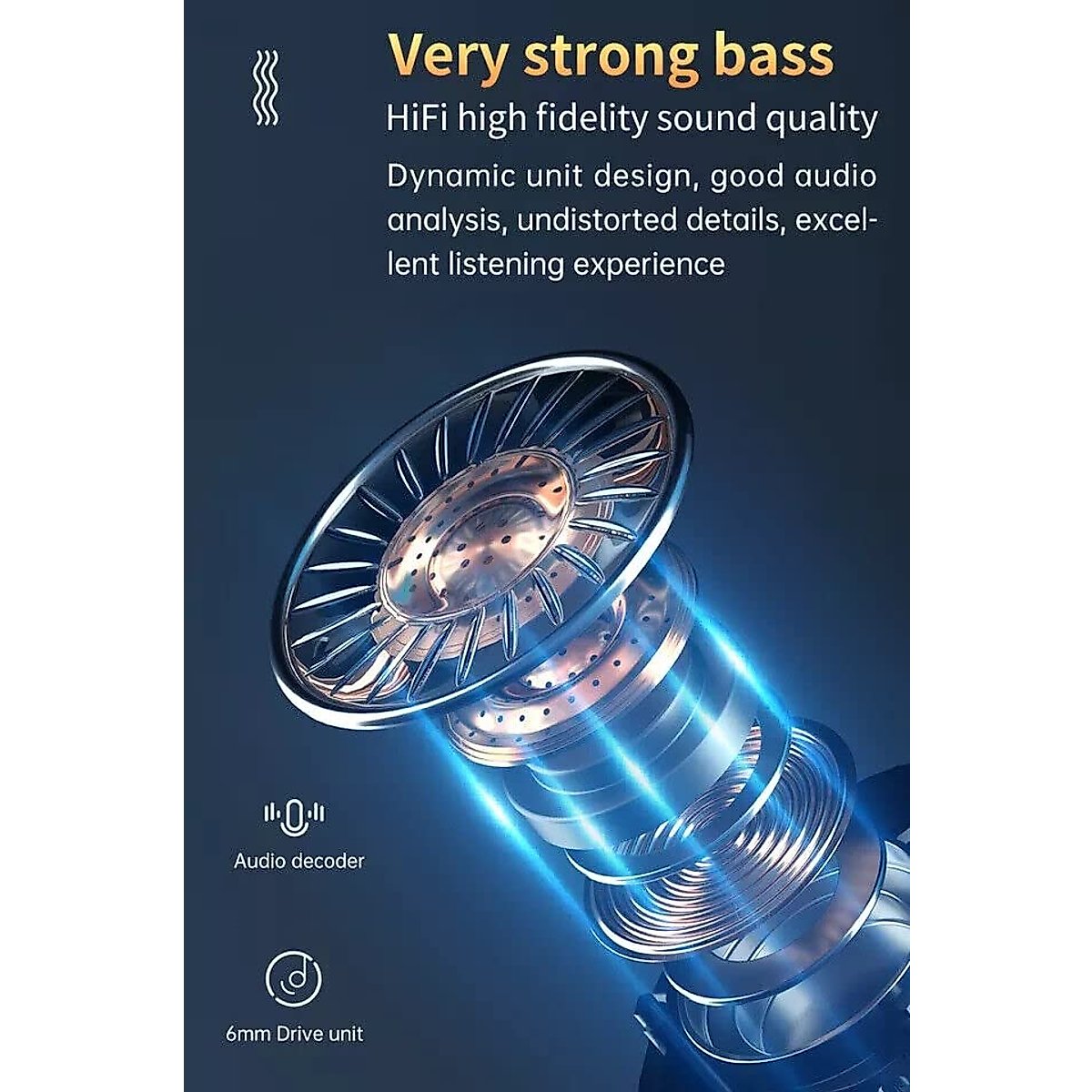 for Unihertz Jelly 2 True Wireless Earbuds Bluetooth 5.1 Headset Touch Control with LED Digital Display Charging Case, Noise Cancelling Earbuds with Mic