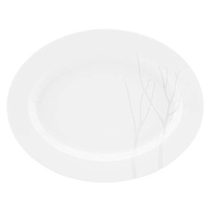 Lenox Park City Carved 16" Oval Serving Platter, 3.95 LB, White