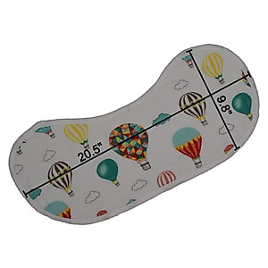 JAXMAN COLLECTION Muslin Burp Cloth for Boys & Girls, 70% Bamboo / 30% Cotton Washcloth, Face Towel, Burp Cloth, Unisex (Hot Air Balloon/Stars)