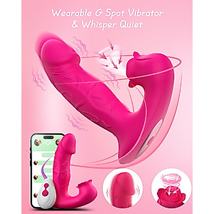 Rose Vibrator Toy for Woman,Sucking Dildo Stimulator with 9 Sucker Vibrators Modes,Remote Control G Spot Nipple Stimulation Sex Toys,Anal Plug for Adult Sex Toy for Woman Female Couples