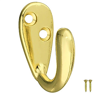 Stanley Hardware S819-081700 4025 Single Prong Robe Hook in Brass