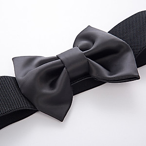 GRACE KARIN Wide Dress Waist Belts with Large Bow-Knot (2XL,Black 775)