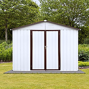 Morhome Sheds & Outdoor Storage,6x8 FT Outdoor Storage Shed,Tool Garden Metal Sheds with Lockable Door,Outside Waterproof Storage House for Backyard Garden, Patio, Lawn