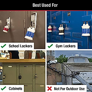 Master Lock Word Combination Lock, Set Your Own Word Lock for Gym and School Lockers, Colors May Vary, 1535DWD