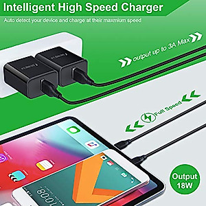 3Pack Quick Charge 3.0 Wall Charger Samsung Fast Charging Block 18W QC 3.0 USB Charger Wall Adapter Plug for Samsung Galaxy S23 S22 S21 S20 S10 S9 S8 Note 20 10 9 8 Z Flip 4 3 Z Fold 4 3 A53 A03S A13