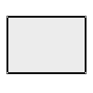 Projector Curtain, 60-100 Inch Portable Foldable Non-Crease White Projector Curtain Projection Screen 4:3 Video Projector Projector Curtain(84inch)