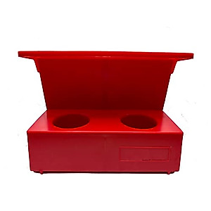 Pigeon Plastic Feeder Dove Bird Food Feeding Pigeon Perches Posadero Comedero Palomas 2 huecos (Two Holes)