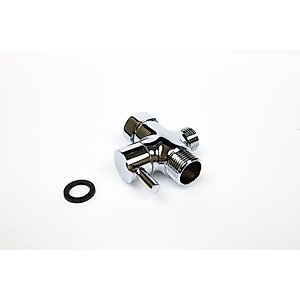 Empava 7/8 T-Adapter with Shut-Off Valve Tee Connector Water Diverter for Toilet Bidet in Brass