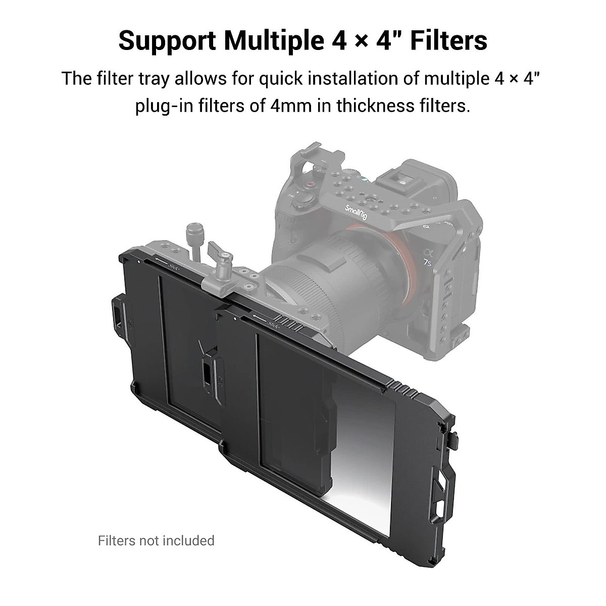 SmallRig Filter Tray (4 x 4) for SmallRig Mini Matte Box, Compatible with 4 x 4 Plug-in Filters - 3320