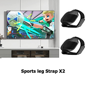 Ermorgen Switch Sports Accessories Bundle, 10 in 1 Kit for Switch Sports Games, with Joycon Fencing Grip for Chambara Game, Leg Straps & Hand Strap, Tennis Badminton Rackets and Bowling Grip