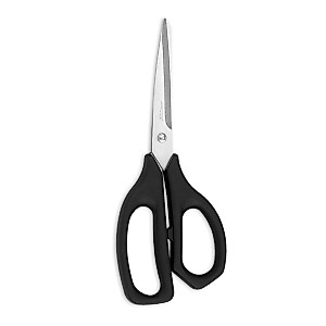 ARCOS Kitchen Knife Set 4 Pieces. 3 Chef Knives and 1 Scissors of Stainless Steel and Ergonomic Polyoxymethylene Handle for Cutting Meat, Fish and Vegetables. Series Maitre. Color Black