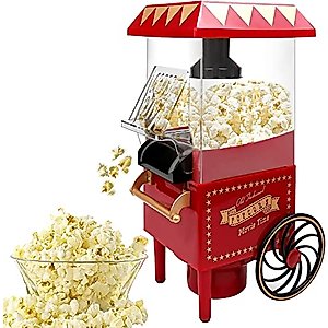 VAlinks Hot Air Popcorn Machine, Popcorn Maker, 1200W Home Electric Popcorn Popper with Kernel Measuring Scoop, Healthy Oil-Free & BPA-Free for Home, Birthday Party, Movie Night or Christmas (Small)