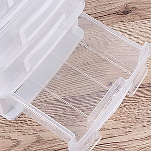 PATKAW Multifunctional Five- layer Storage Cabinet, 8.3x5.9x12.3inch, 5 Drawer Storage Tower, Organizer Box, Storage Container Case with Clear Drawer, Organizer Sundries Holder| White