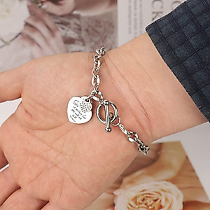 MUEEU Bracelets for Women Inspirational Gifts Bible Verse Religious Jewelry Bracelet Mothers Day Christmas Birthday God is Within her she Will not Fall (God is within her she will not fall)