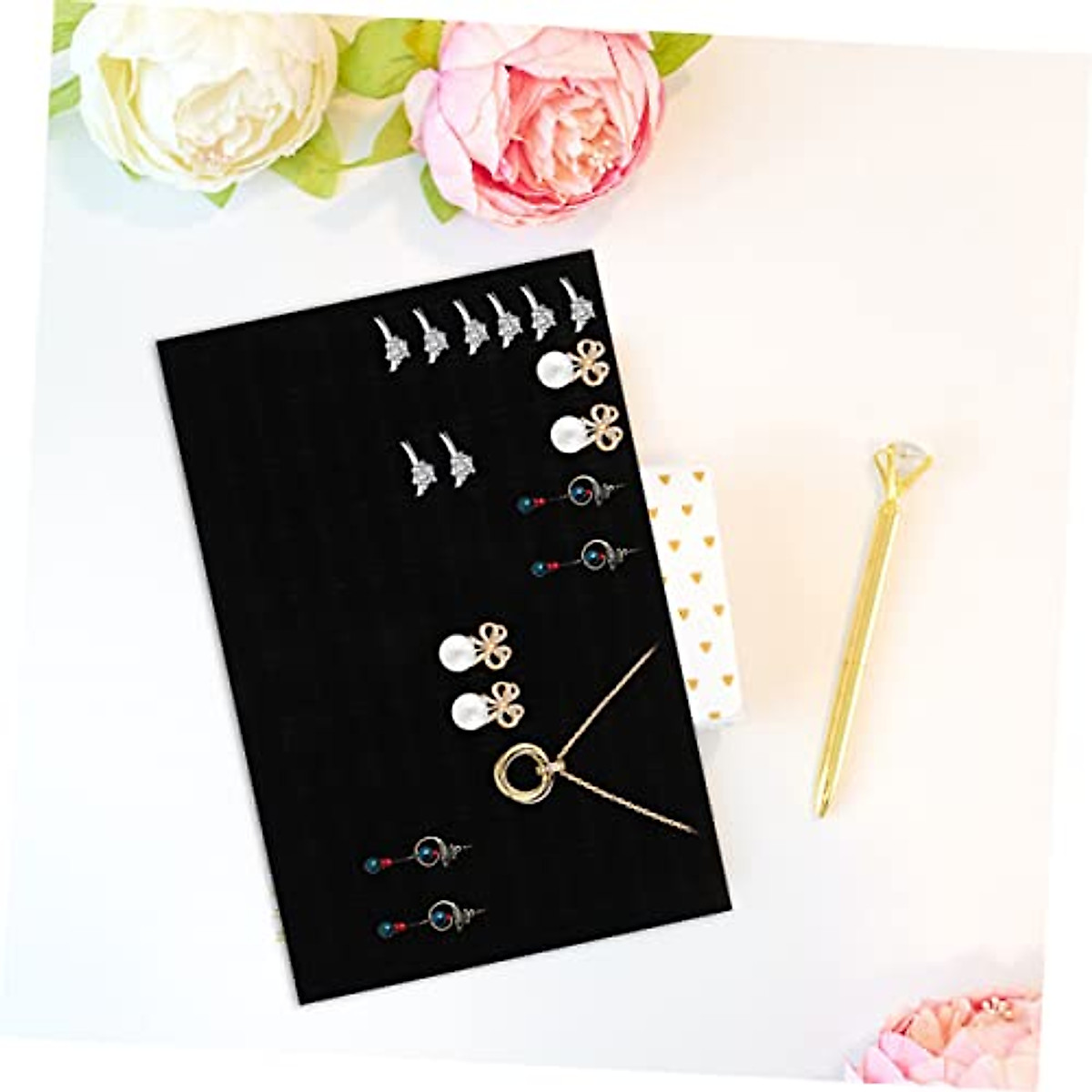 STOBAZA 6 Pcs Jewelry Box Travel Jewelry Case Display Shelves Coat Hangers Sponge Earring Tray Foam Necklace Pad Window Valance Jewelry Sponge Insert Holder Ring Display Pad Slot