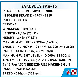 COBI Historical Collection WWII Yakovlev Yak-1b