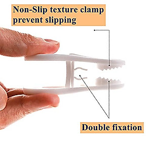 Yopay 50 Pack Hanger Clips for Hangers, Multi-Purpose Plastic Hanger, Easily Clip on Clothing Pants, Strong Pinch Finger Clips for Home, Office, Travel, White