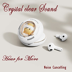 Xmenha Wireless Earbuds for Kids Women Workout Headphones Kawai Cute Earbuds for Small Ears Women Comfortable Bluetooth Noise Cancelling Ear Buds Noise Reducing Sport Ear Buds Running