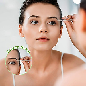 3 Pieces Ingrown Hair Tweezers Stainless Steel Splinter Tweezers Pointed Blackhead Remover Precision Eyebrow Tweezers for Facial Hair, Ingrown Hair, Splinter and Blackhead Remover (Silver)