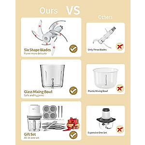 Baby Food Maker, HEYVALUE 13-in-1 Baby Food Processor Set for Baby Food, Fruit, Vegatable, Meat, Baby Food Blender with Baby Food Containers, Baby Food Freezer Tray, Silicone Spoons, Silicone Spatula (Gray)