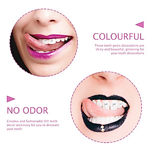 POPETPOP Teeth Jewelry, Tooth Gems Kit, Removable Tooth Ornaments Teeth Diamond for DIY Tooth Decor Nails Decor 10pcs