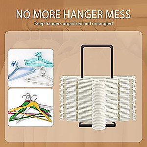 TXINBT 2 Pack Hanger Organizer,Clothes Hanger Stacker for Closet Laundry Room，Can accommodate 110 Wire Hangers，Hanger Storage That fits Hangers