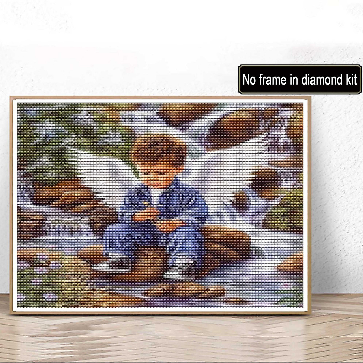 Kaliosy 5D Diamond Art Painting Angel by Number Kits, Paint with Diamonds Art Boy DIY Full Drill, Crystal Craft Cross Stitch Embroidery Decoration 30x40cm?12x16 inch?