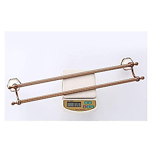 Towel BAR Rack Retro Bathroom Hardware Bathroom All Bronze European Style Bathroom Antique Towel Bar Double Pole Towel Hanging Rod