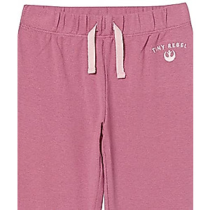 Amazon Essentials Disney | Marvel | Star Wars | Princess Baby Girls' Pants, Pack of 4, Star Wars Rebel Print, 6-9 Months