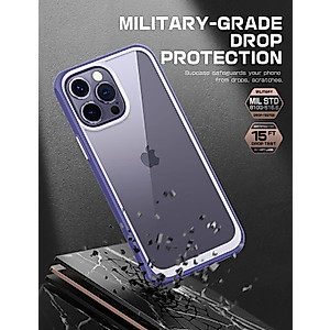 SUPCASE Unicorn Beetle Style Series Case for iPhone 14 Pro Max 6.7 Inch (2022), Premium Hybrid Protective Slim Clear Case (Mauve)