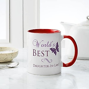 CafePress World's Best Daughter In Law Mug Ceramic Coffee Mug, Tea Cup 11 oz