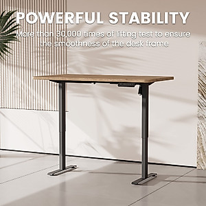 IWEICARE Computer Workstations Electric Adjustable Standing Desk Frame, Stand up Desk Frame, Sit Stand Desk Legs with Memory Function, Black Frame Only