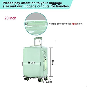 Mannikesi Luggage Cover Cloth Suitcase Cover Protector for Wheeled Suitcase (Clear PVC Cover, 20inch)