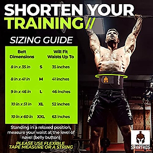 Sparthos Waist Trimmer Belt - Neoprene Waste Trainer Trainers Band for Workout, Sweat and Lose Stomach Fat - Sweet Burning Sauna Slimming Effect - Belly Tummy Weight Loss - for Men and Women (L)