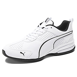 Puma Mens Tazon Advance Leather Running Sneakers Shoes - White - Size 10.5 M