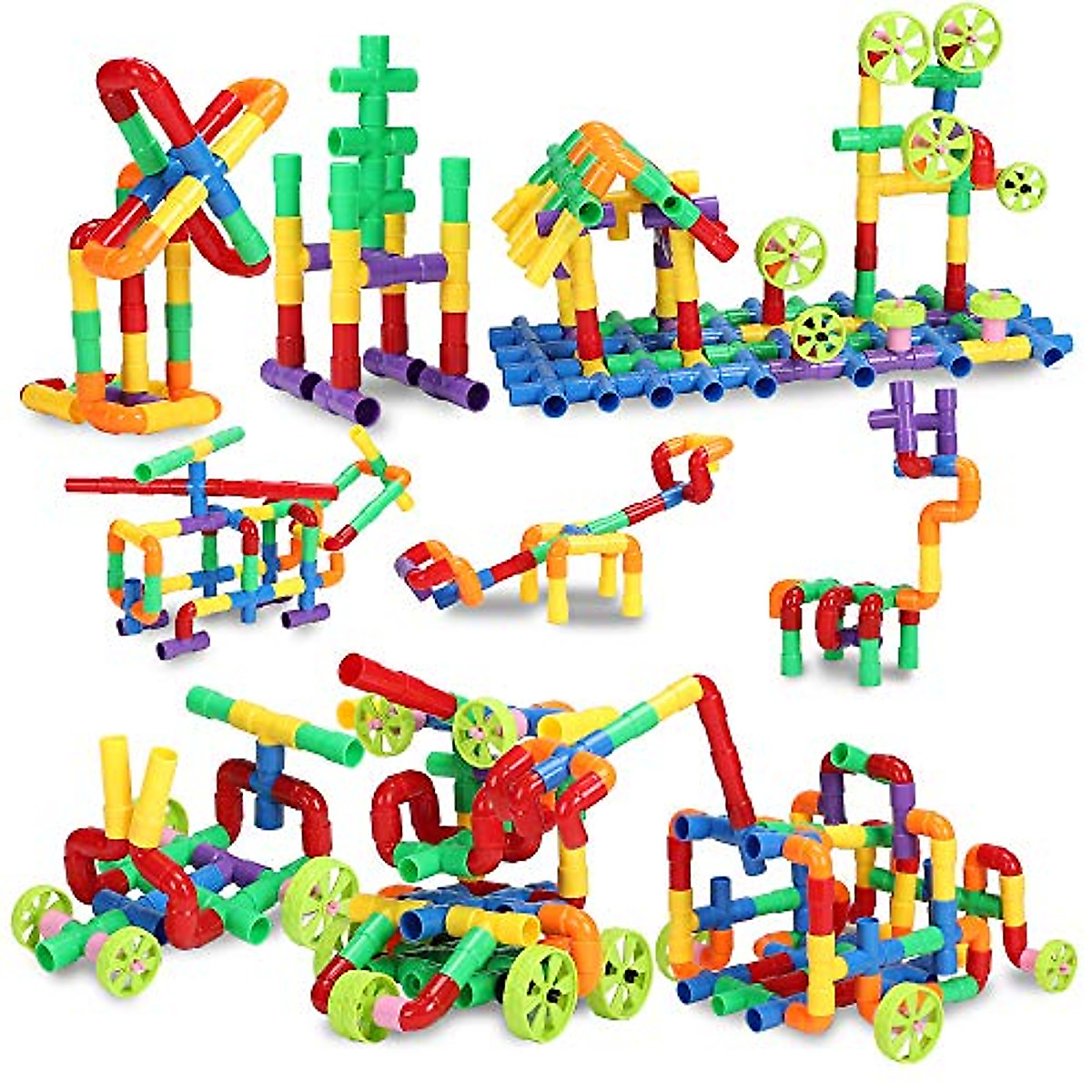 STEM Building Blocks Toy for Kids, Educational Toddlers Toddler Brain Toy Kit, Constructions Toys for 3 4 5 6 7 8 Years Age Boys and Girls – Creativity Kids Toys