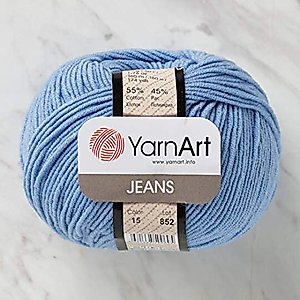 55% Cotton 45% Acrylic YarnArt Jeans Sport Yarn 1 Skein/Ball 50 gr 174 yds (15)