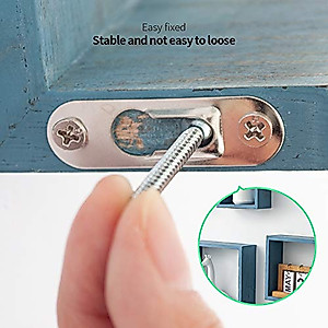 Coral Flower Rustic Shelves, Square Floating Wood Shadowbox, Home Decor, Set of 3., blue